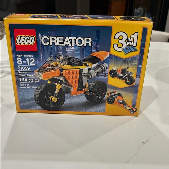 Lego | Toys | Lego Creator 359 3in1 Sunset Street Bike Orange And Black ...